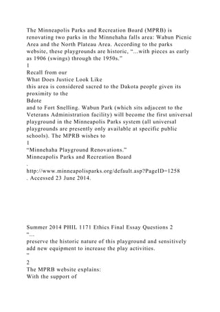 Summer 2014 PHIL 1171 Ethics Final Essay Questions 1 Part One Ess.docx ...