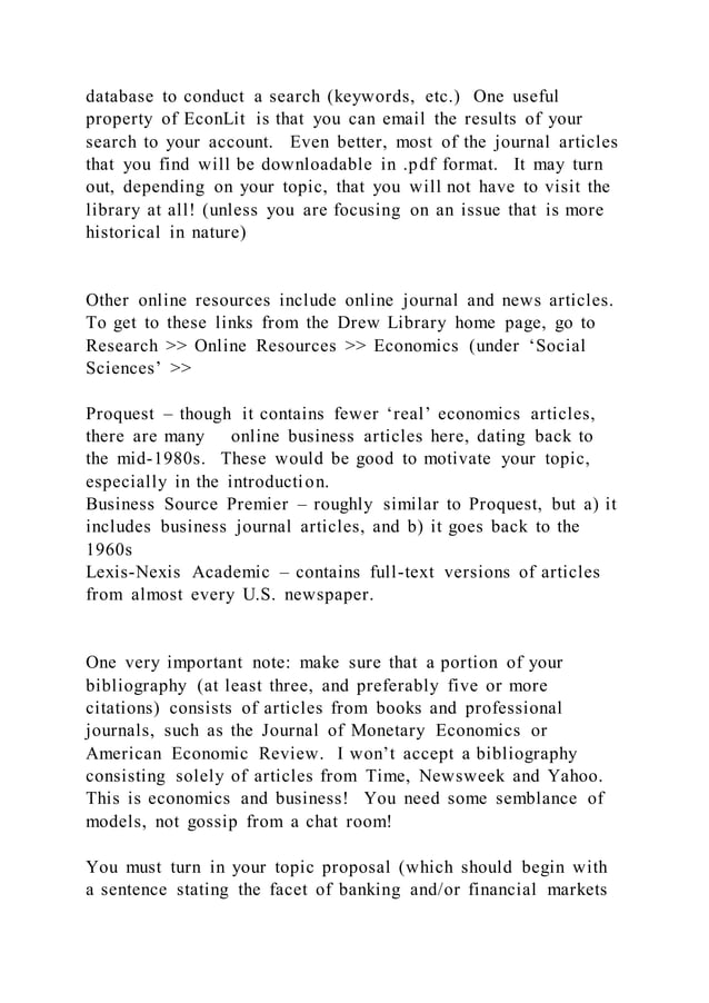 Summer 2019 research paper handout 1outline1) choosing a | PDF