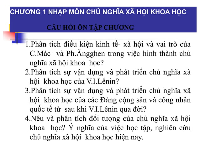 [Summer 2021] Chu nghia xa hoi khoa hoc - Chuong 1.pptx