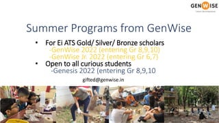 Summer 2022 programs from GenWise | PPTX | Educational Assessment ...