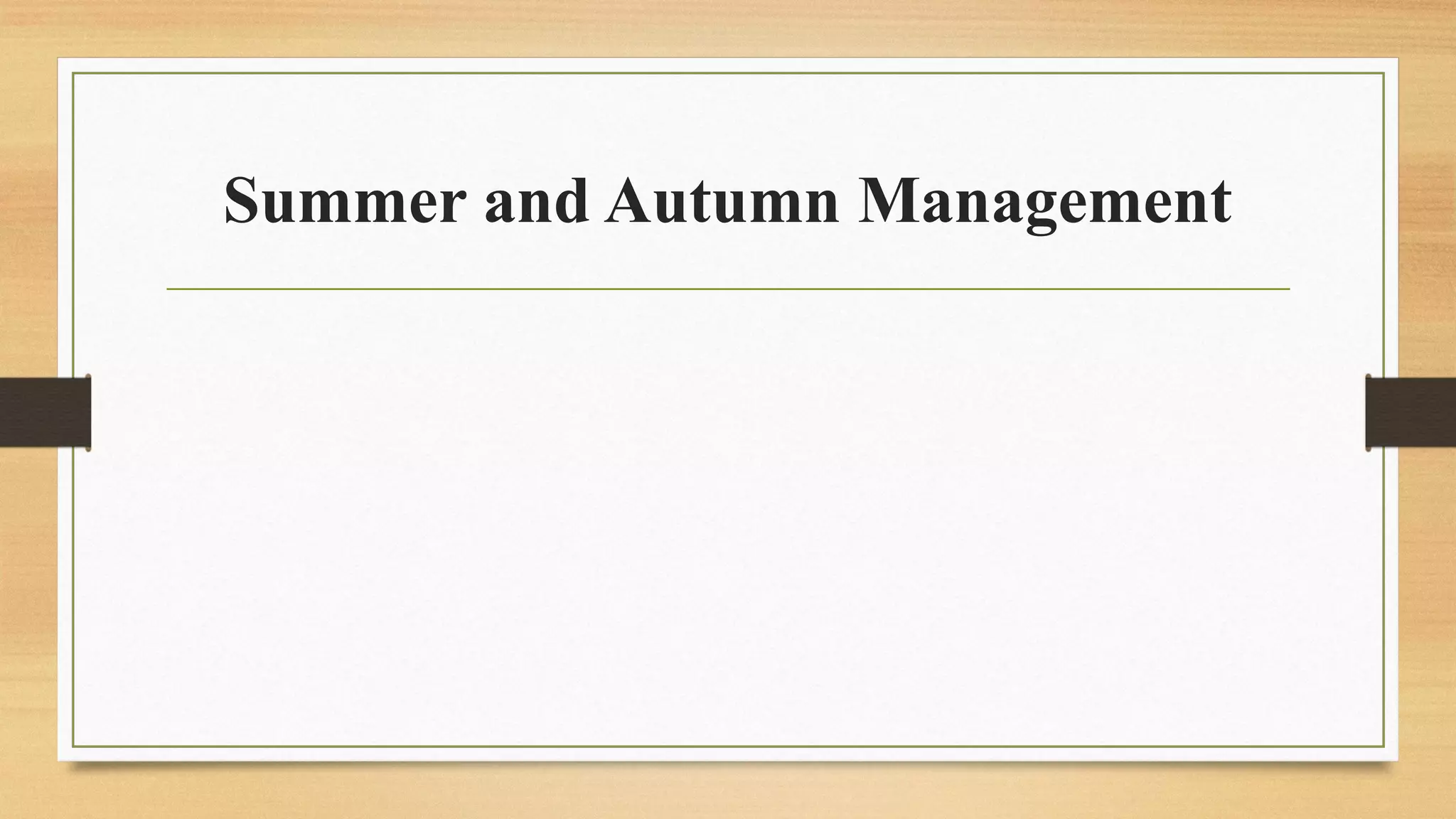 Summer and autumn management Of Honey Bee in Mountain to Sub Mountain ...