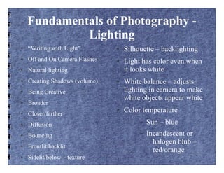 Summer arts camp basic photography | ODP