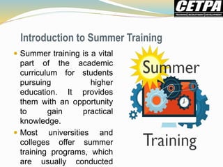 Summer Bootcamp | PPTX