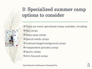 Sending Your Child to Summer Camp: Basics for Beginners | PPT
