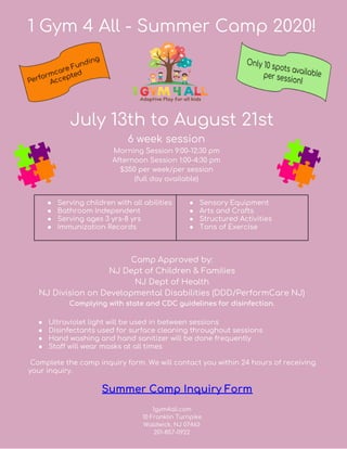 Summer camp flyer | PDF