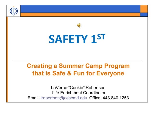 Summer Camp Safety 1st | PPTX