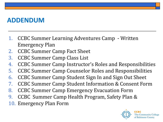 Summer Camp Safety 1st | PPTX