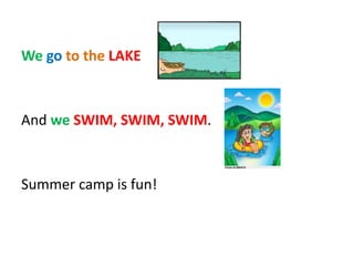Summer camp song vocabulary | PPTX | Swimming | Sports