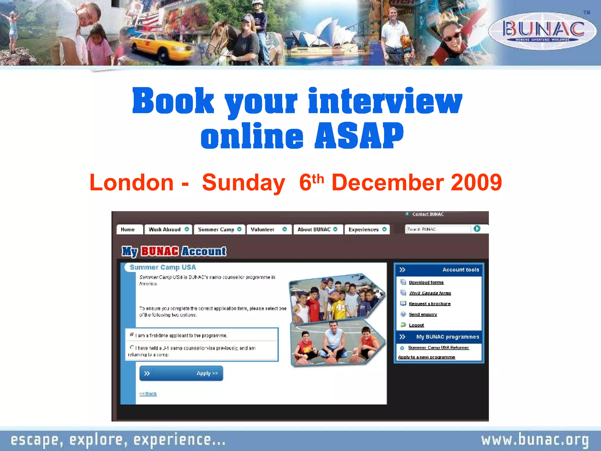 Summer Camp USA with BUNAC | PPT