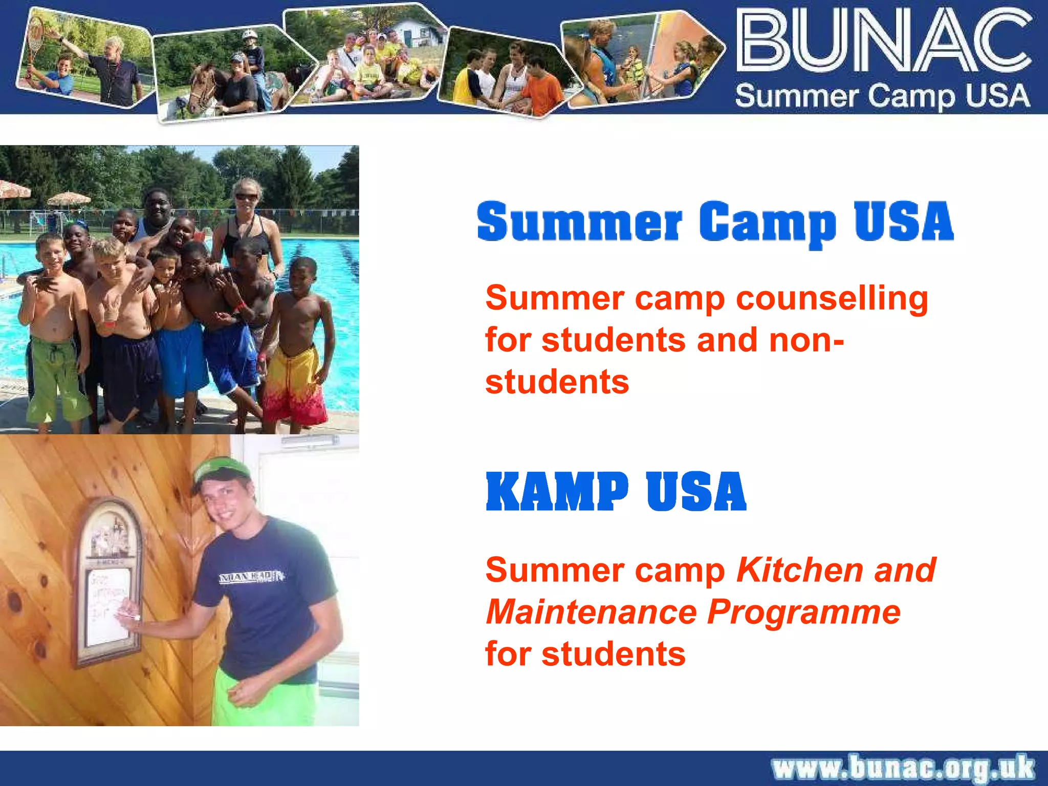 Summer Camp USA with BUNAC | PPT