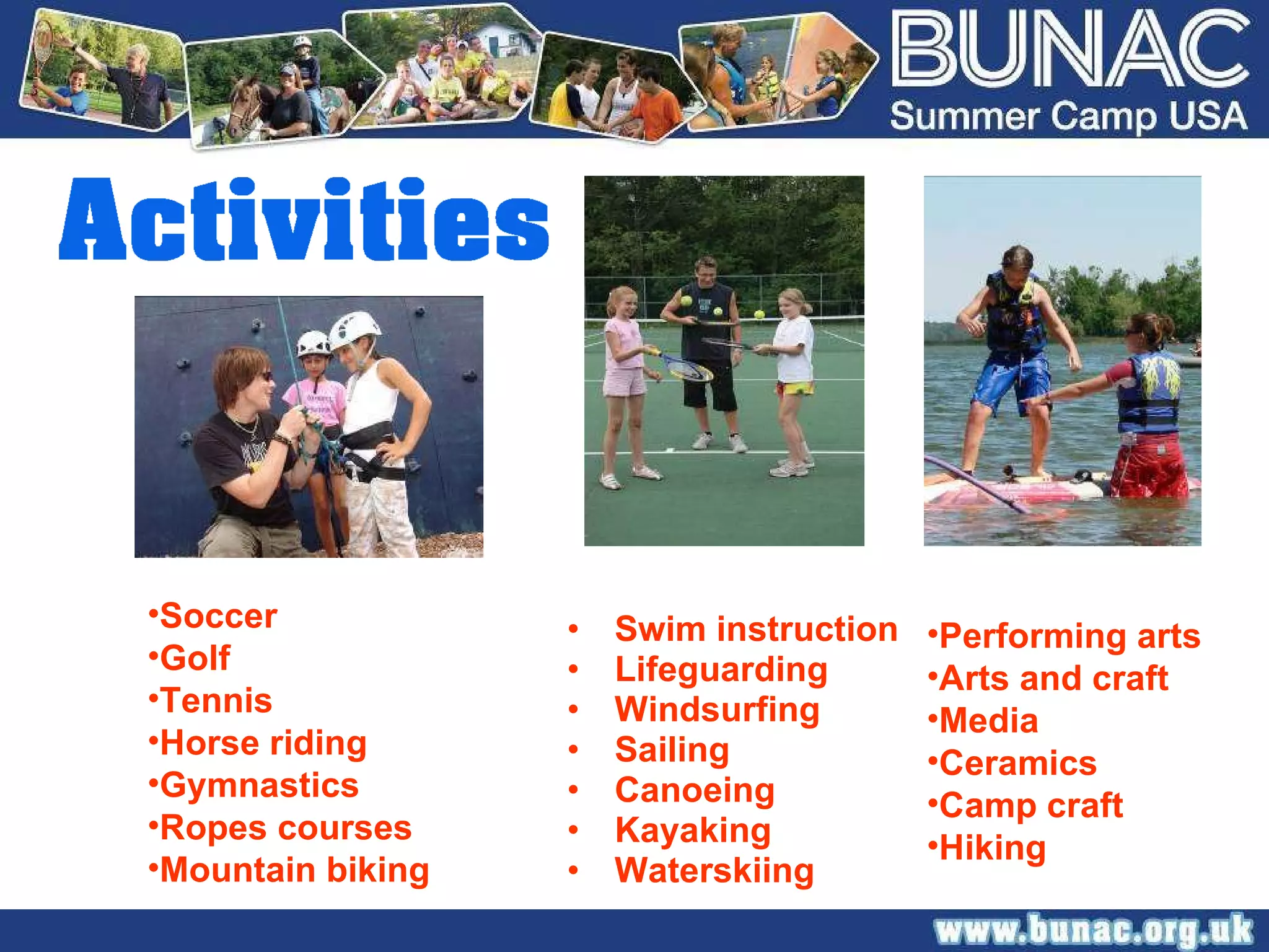 Summer Camp USA with BUNAC | PPT