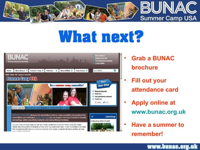 Summer Camp USA with BUNAC | PPT | Daycare and Pre-School | Parenting