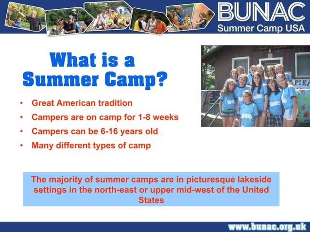 Summer Camp USA with BUNAC | PPT | Daycare and Pre-School | Parenting