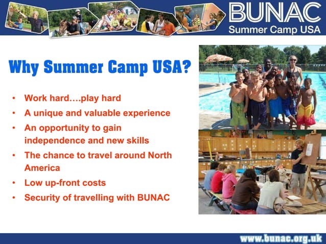 Summer Camp USA with BUNAC | PPT | Daycare and Pre-School | Parenting