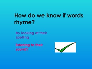 RHYMING WORDS IN READING ENGLISH WORDS FOR KIDS | PPTX