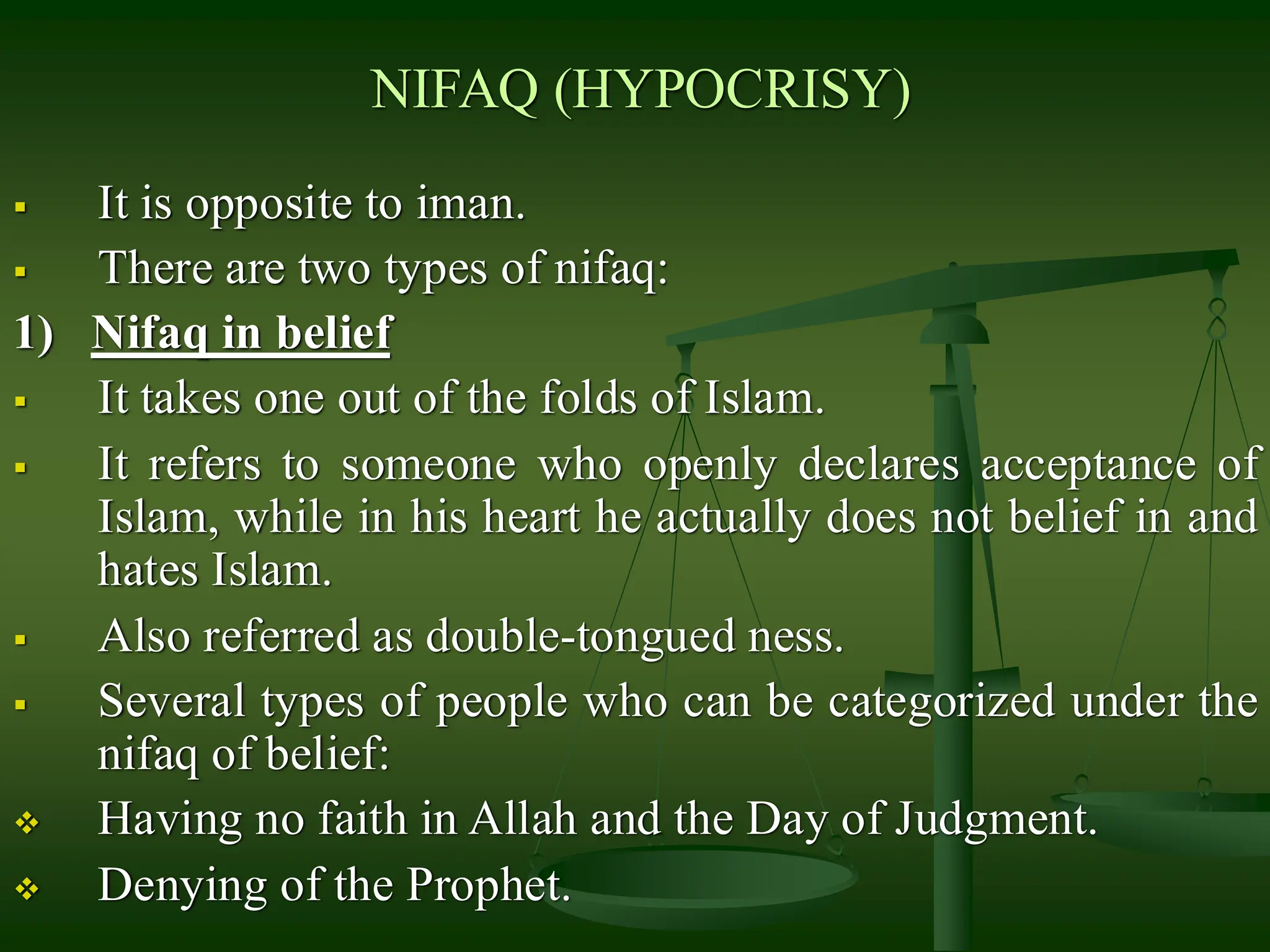 Difference between Mominat and Munafiqat | PPT