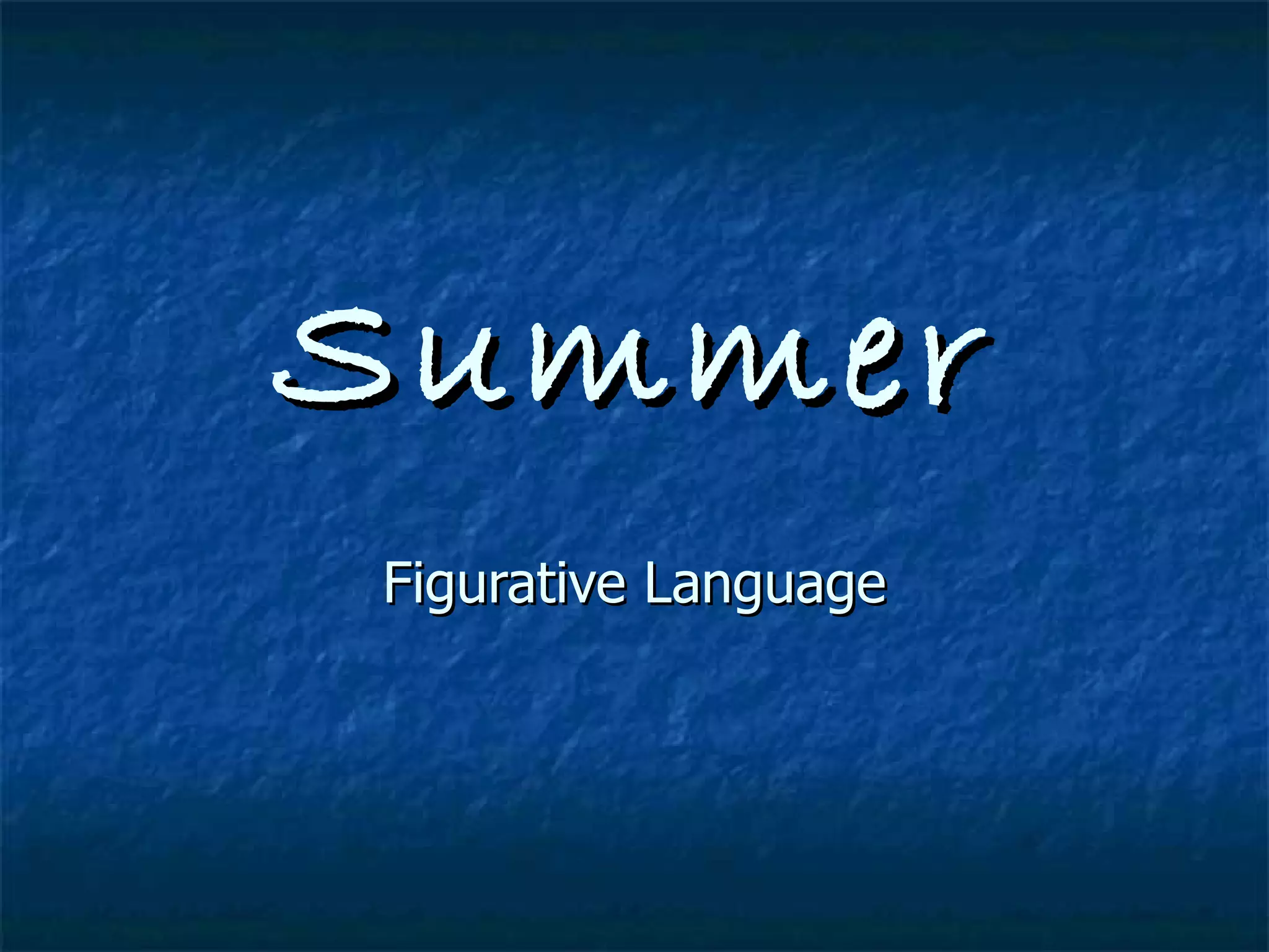 Summer figurative language | PPT