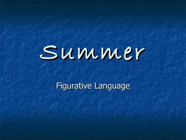 Summer figurative language | PPT