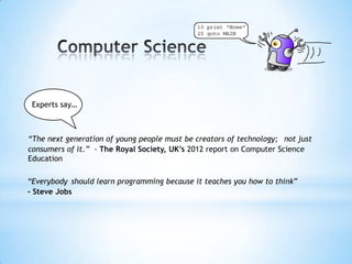Summer Fun 2014 - Computer Science for Kids and Teens | PPTX ...