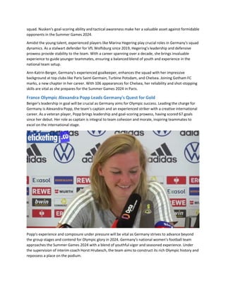 Summer Games 2024 Anticipation Builds as Matildas and Germany's DFB ...