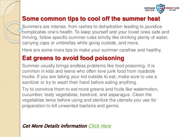 Summer Health Tips | PPTX