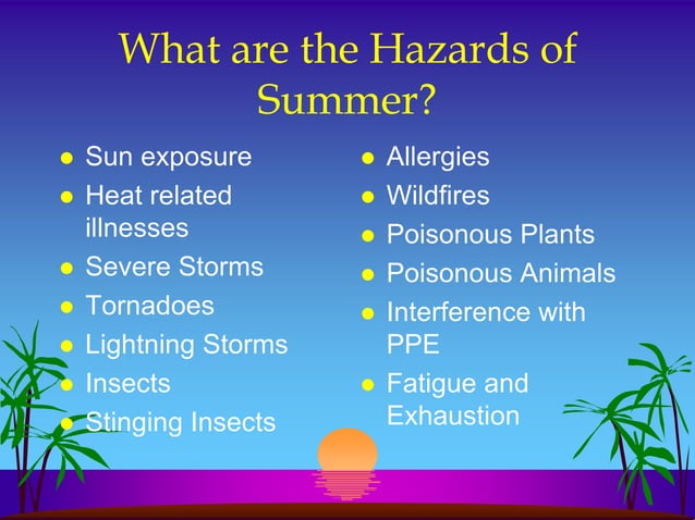 Summer Heat Safety | PPT | First Aid | Injuries