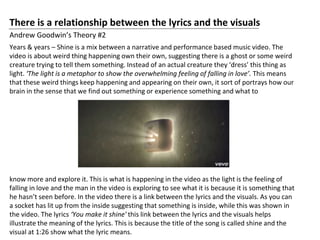 Summer homework - Music Video Analysis | PPTX