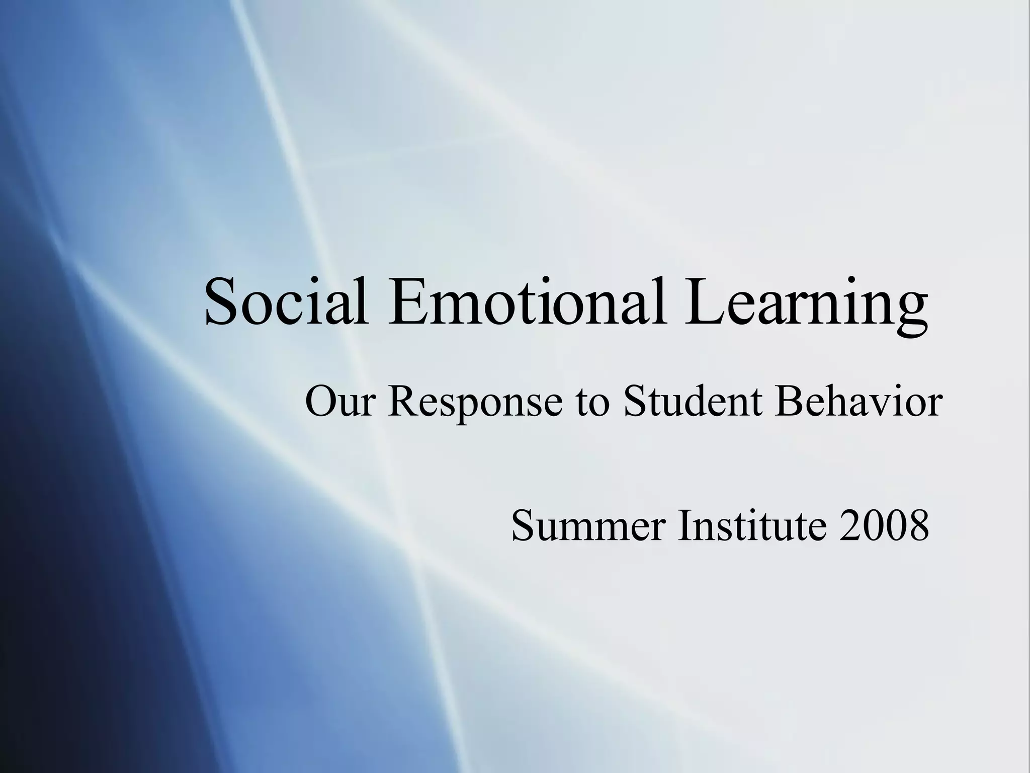 Social Emotional Learning | PPT | Education