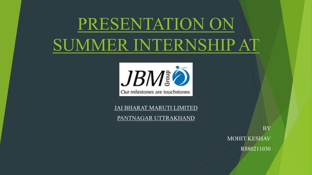 Summer training presentation | PPTX | Business | Business and Finance