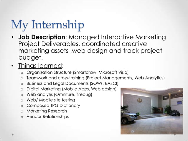 Summer intern presentation | PPT