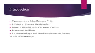 Summer internship Presentation | PPT