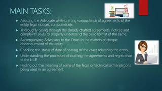 Legal Summer Internship in an LLP | PPTX