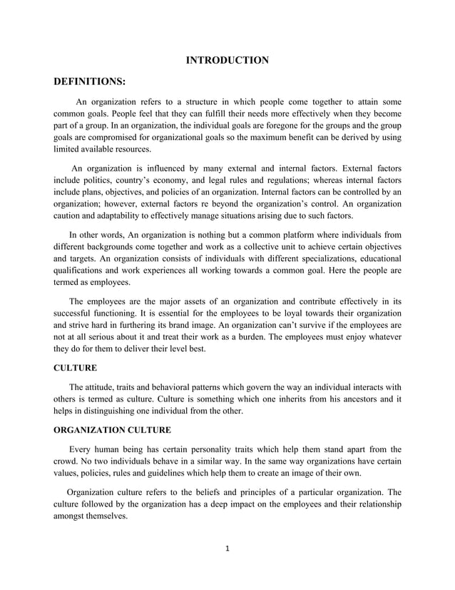 summer internship project report MBA HRM | PDF