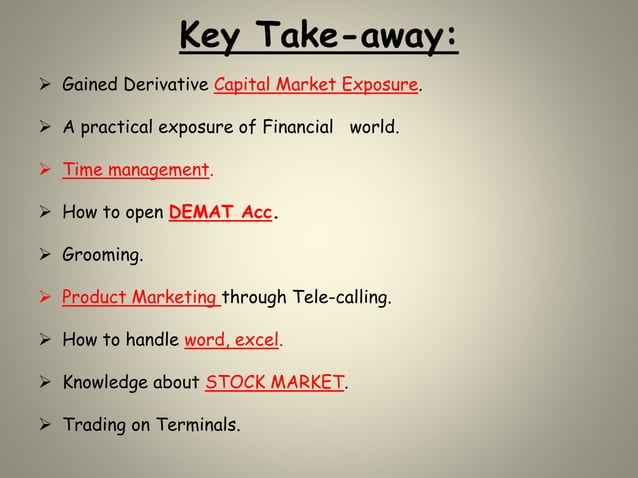 Summer internship at anand rathi | PPTX