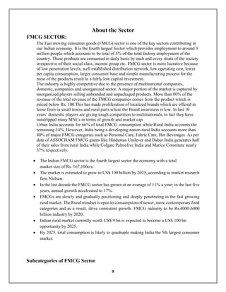 Report on mapro & fmcg sector and sales promotion | PDF