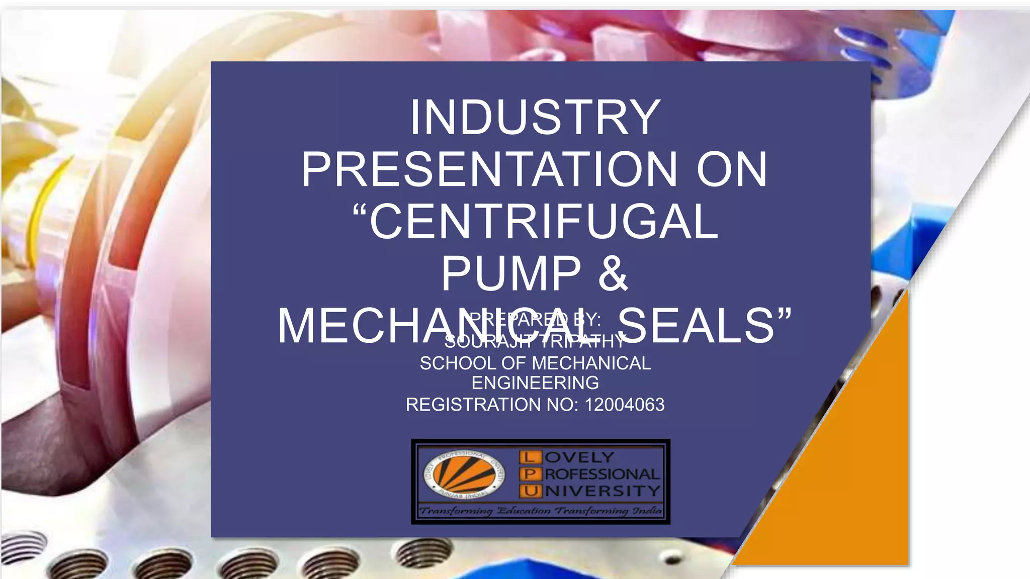 Centrifugal Pump & Mechanical Seals | PPTX