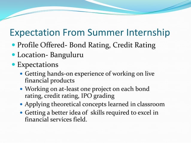 Summer internship presentation | PPTX