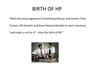 Summer internship @ hp | PPT