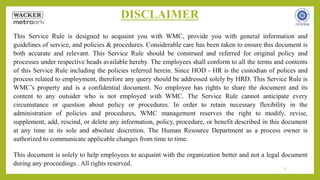 EMPLOYEE SERVICE RULE BOOK FOR MANAGERIAL CADRE | PPTX