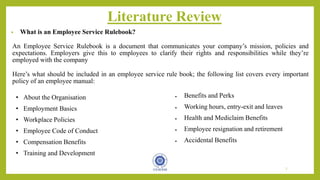 EMPLOYEE SERVICE RULE BOOK FOR MANAGERIAL CADRE | PPTX