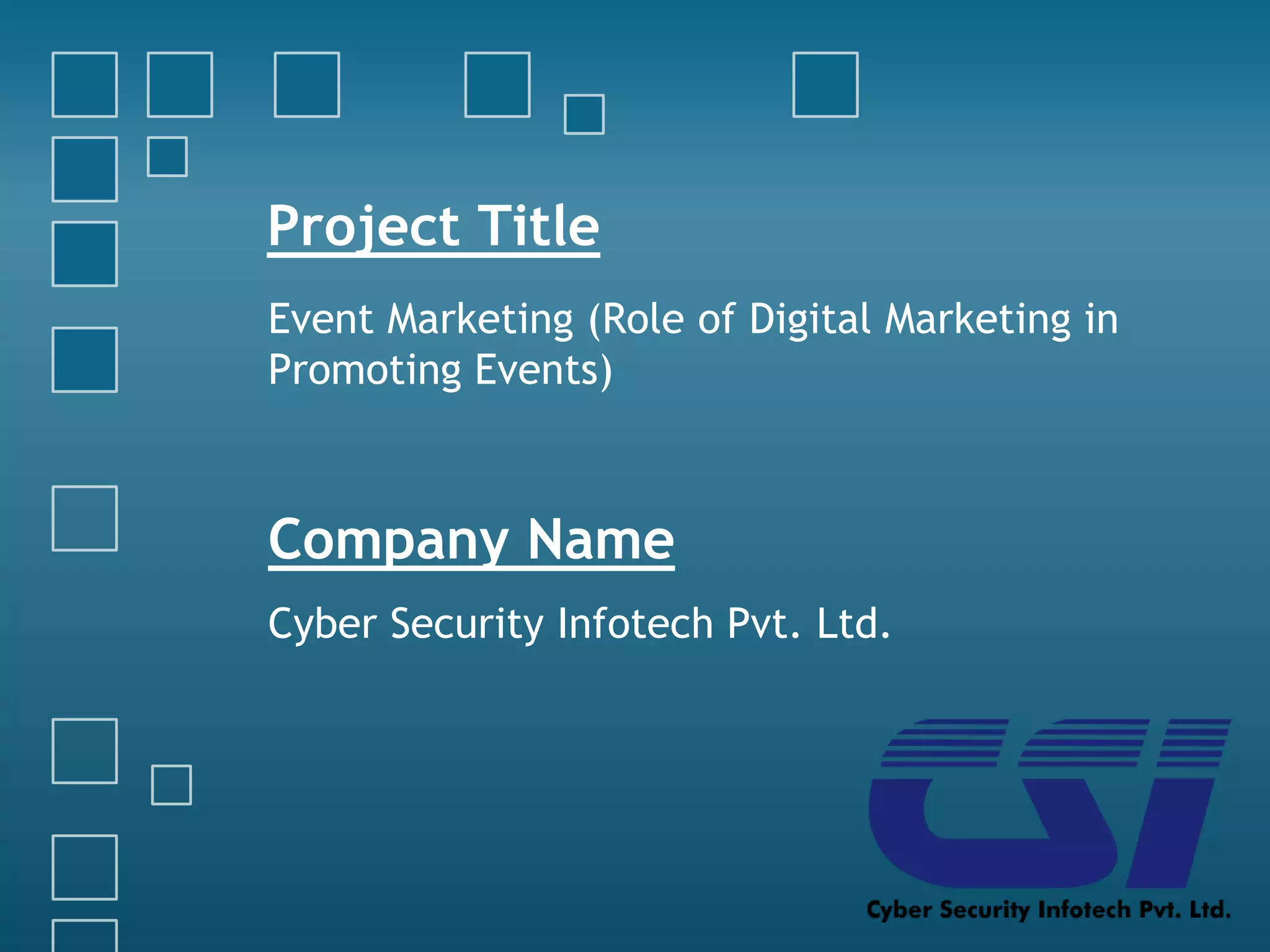 Summer Internship Project PPT | PPTX