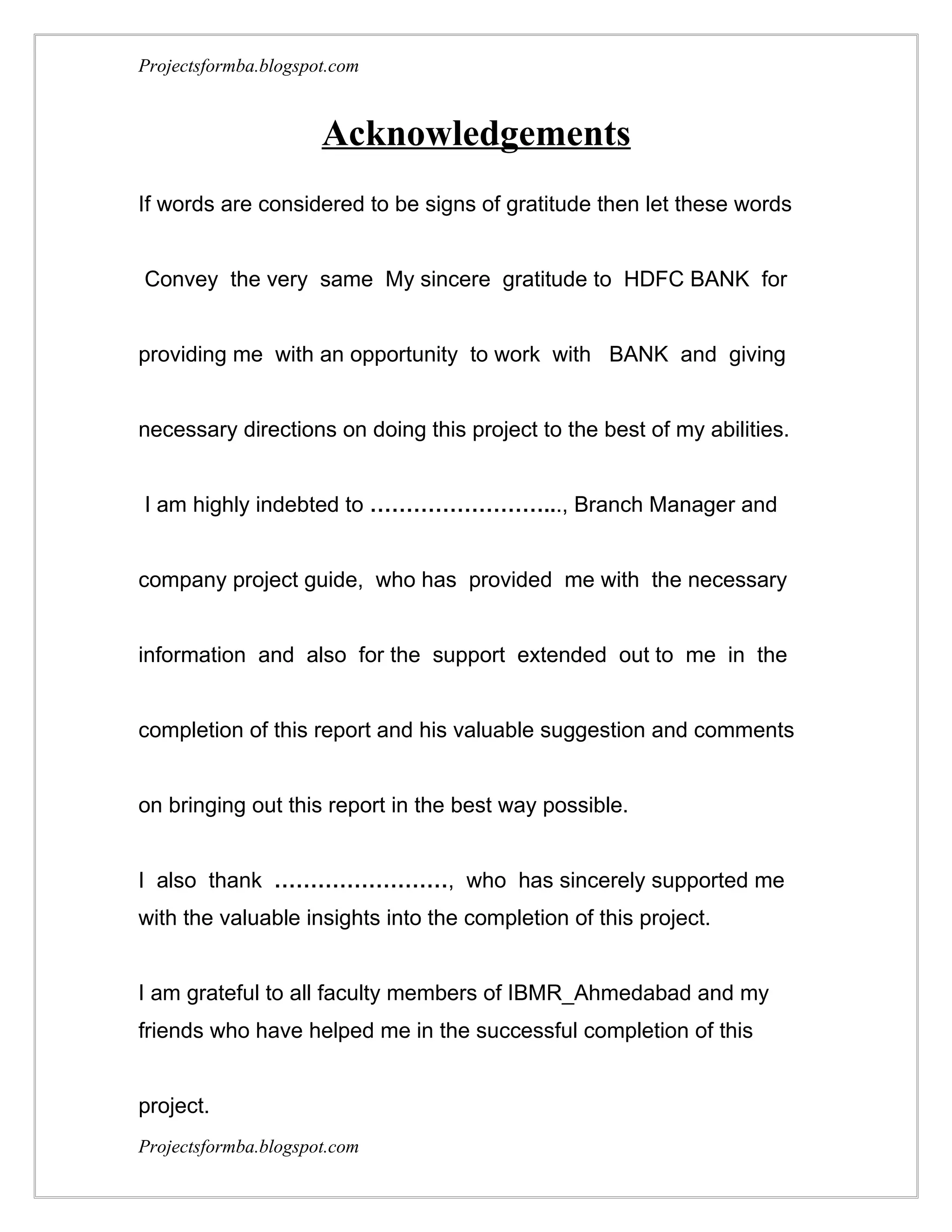 Summer internship project on hdfc | DOC