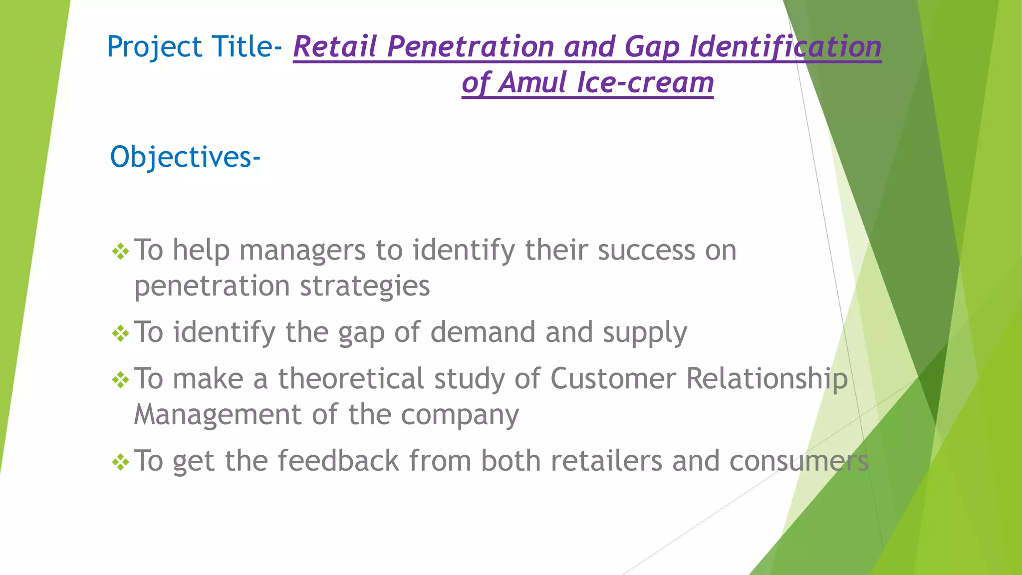 Summer internship project presentation on amul ice cream | PPTX