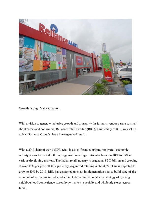 Reliance Retail | PDF