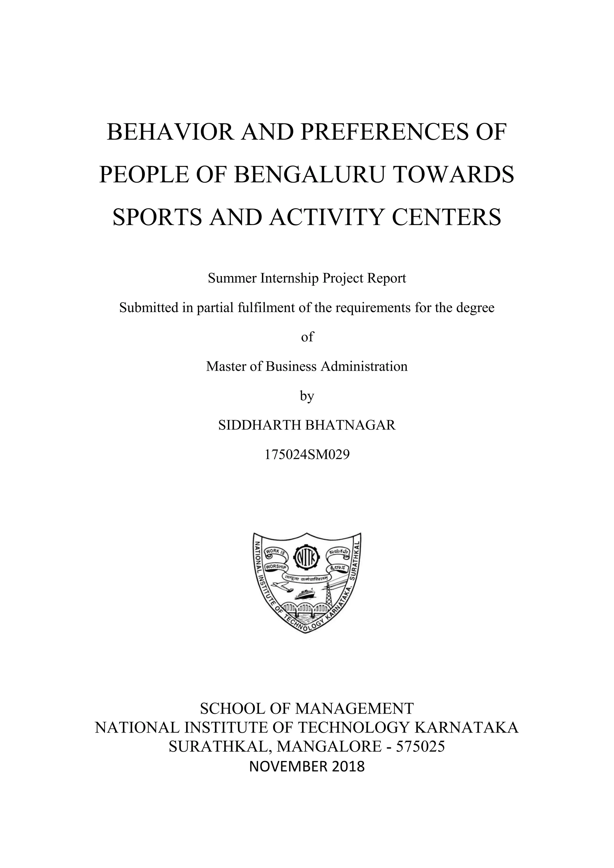 Summer Internship Project Report at Arokee Bangalore | PDF