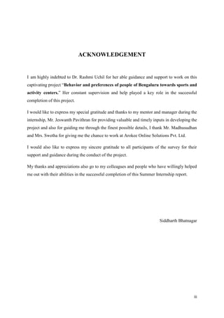 Summer Internship Project Report at Arokee Bangalore | PDF