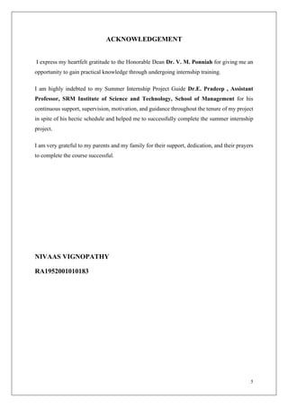 Summer internship ra1952001010183 final for19th | PDF