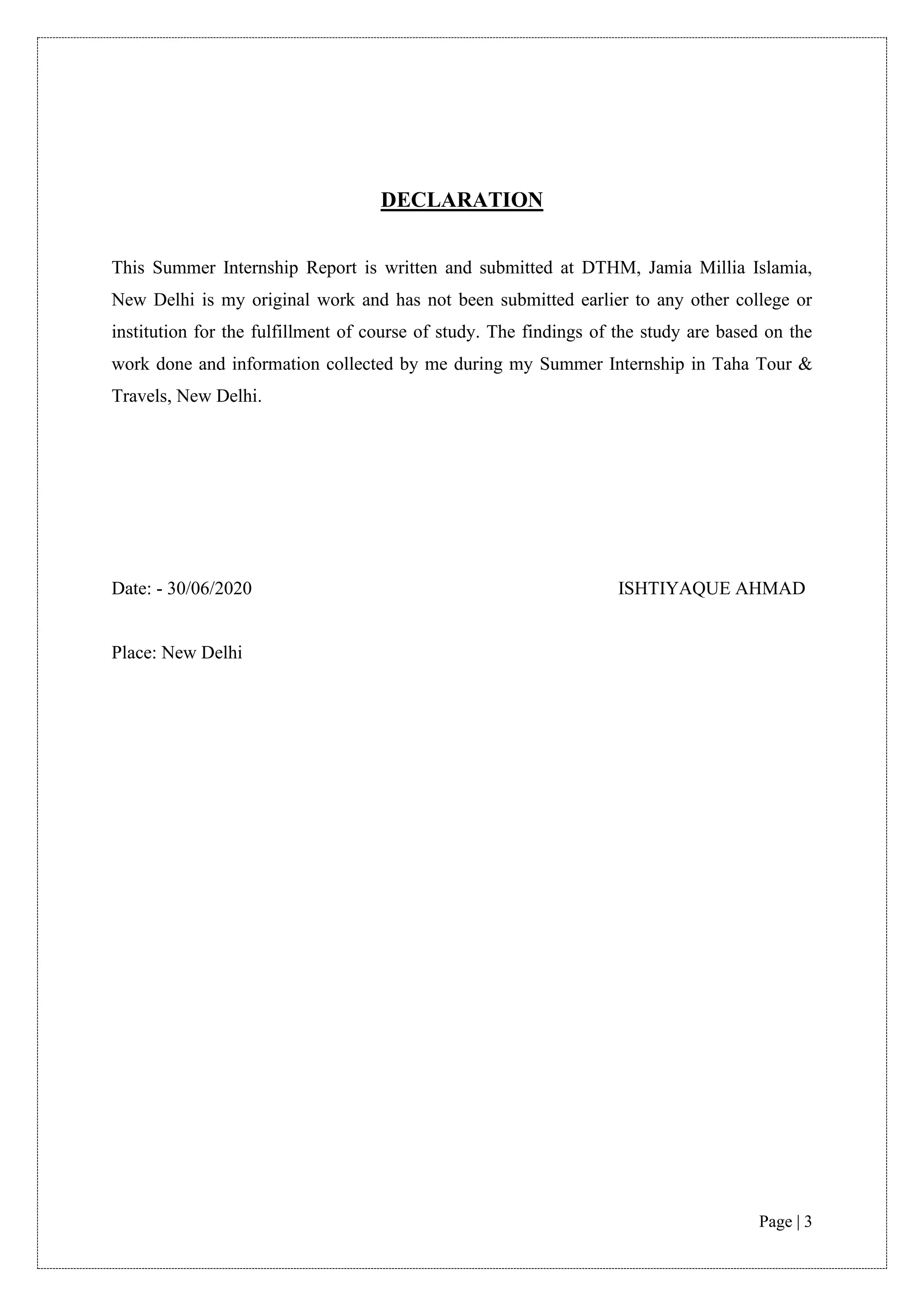 Summer internship report | PDF