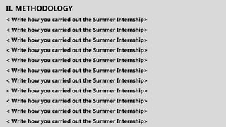Summer Internship Report about equity research | PPTX