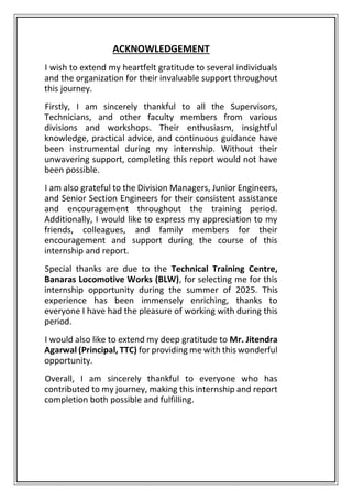 BLW VOCATIONAL TRAINING SUMMER INTERNSHIP REPORT | PDF